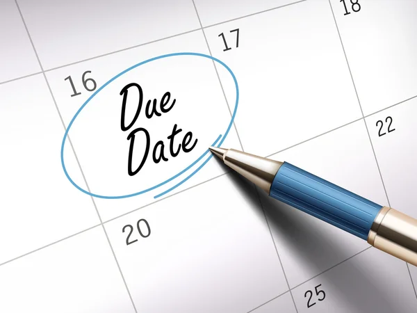 Due date Vector Art Stock Images | Depositphotos