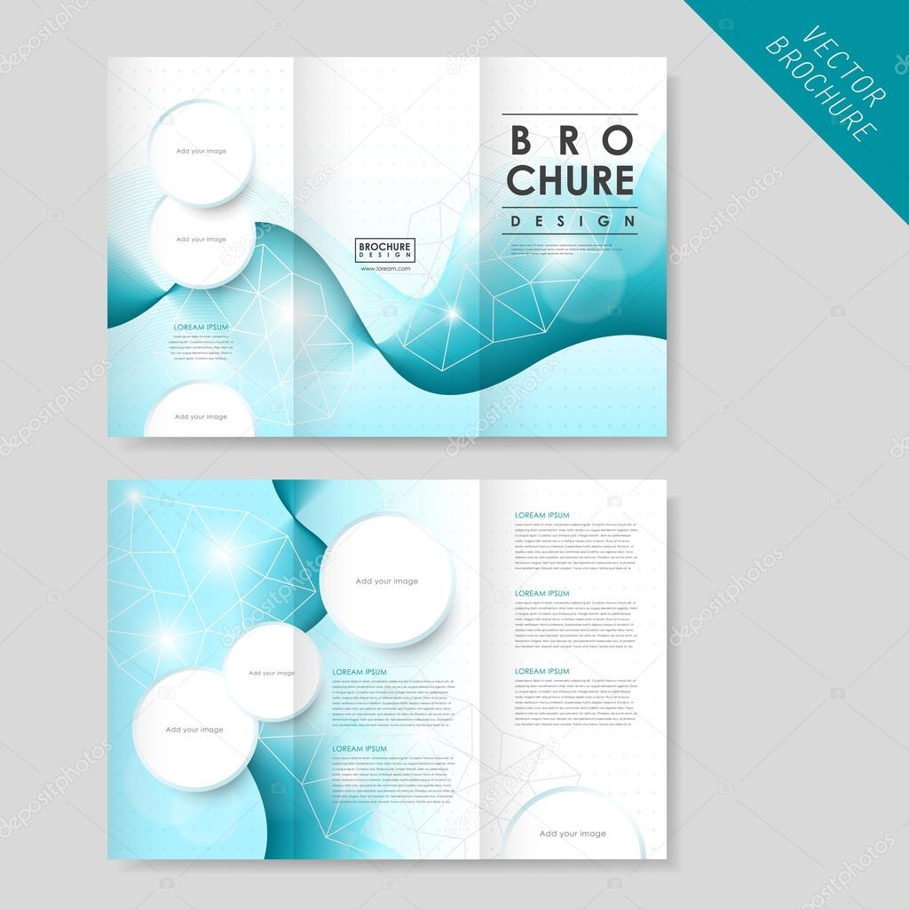 Abstract Modern Tri Fold Brochure Template For Business Stock Vector