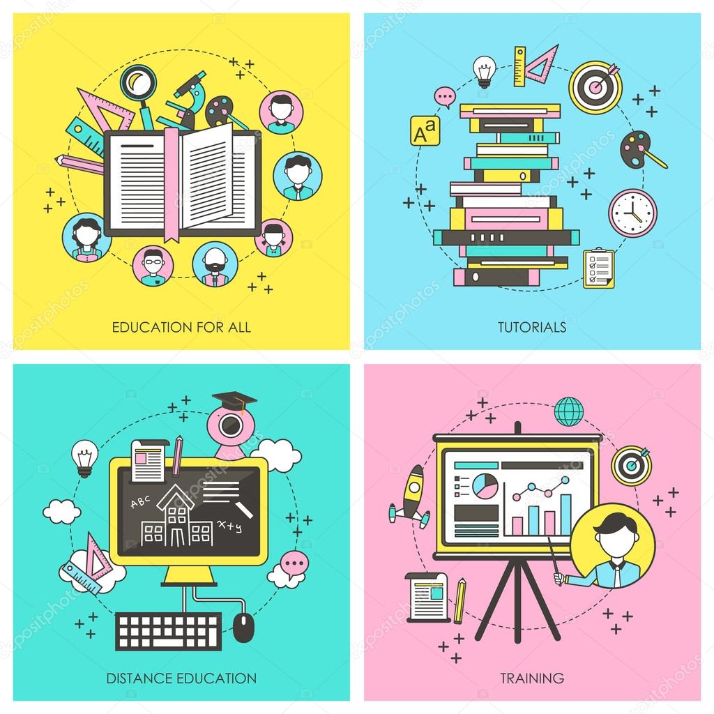 Flat design for the education concepts Stock Vector Image by ©kchungtw ...