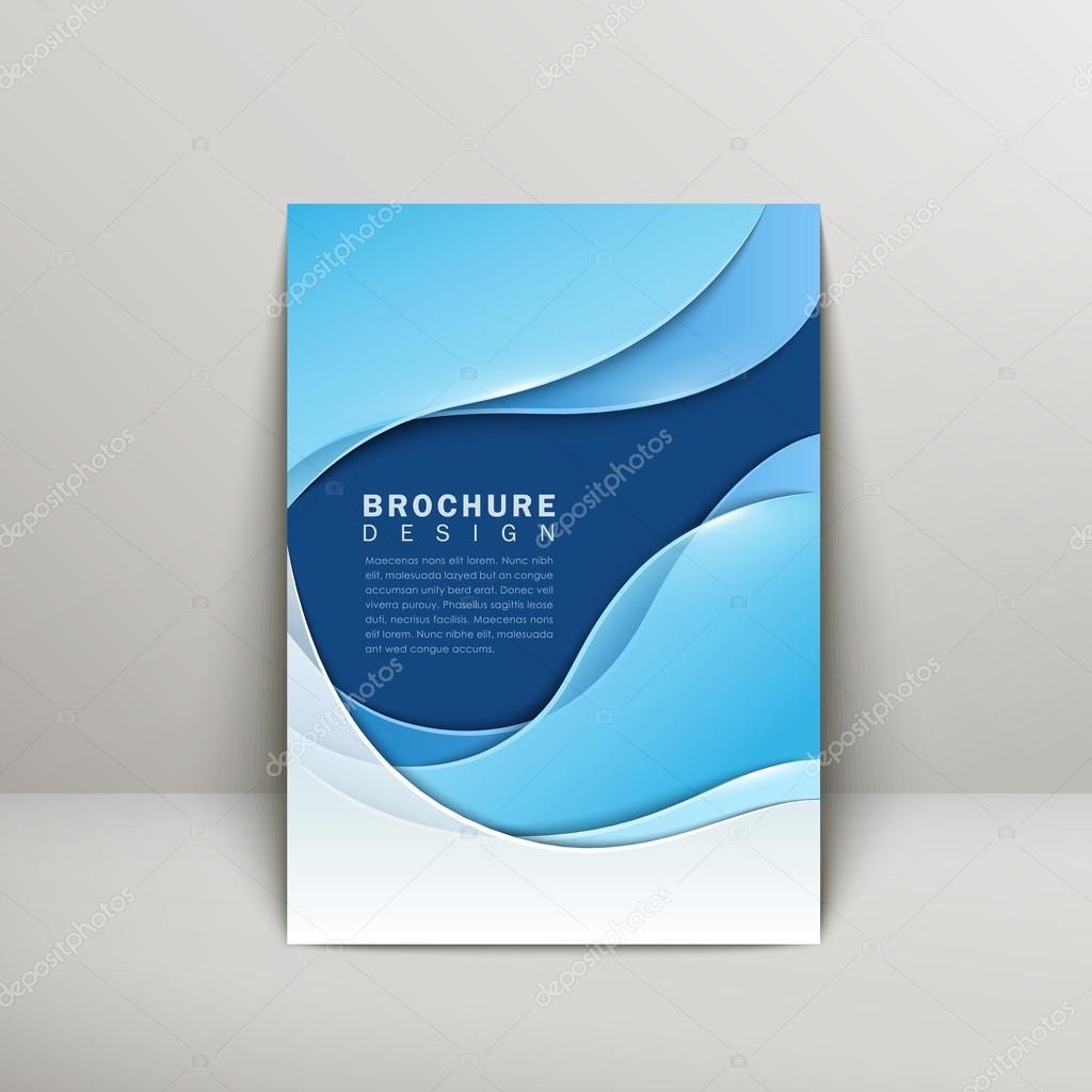 Smooth curve lines background brochure template Stock Vector Image by ...