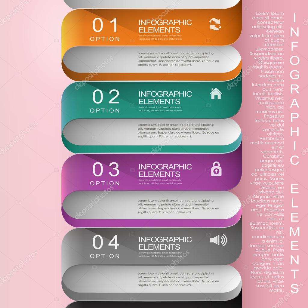 Colorful paper modern abstract flow chart infographic ⬇ Vector Image by ...