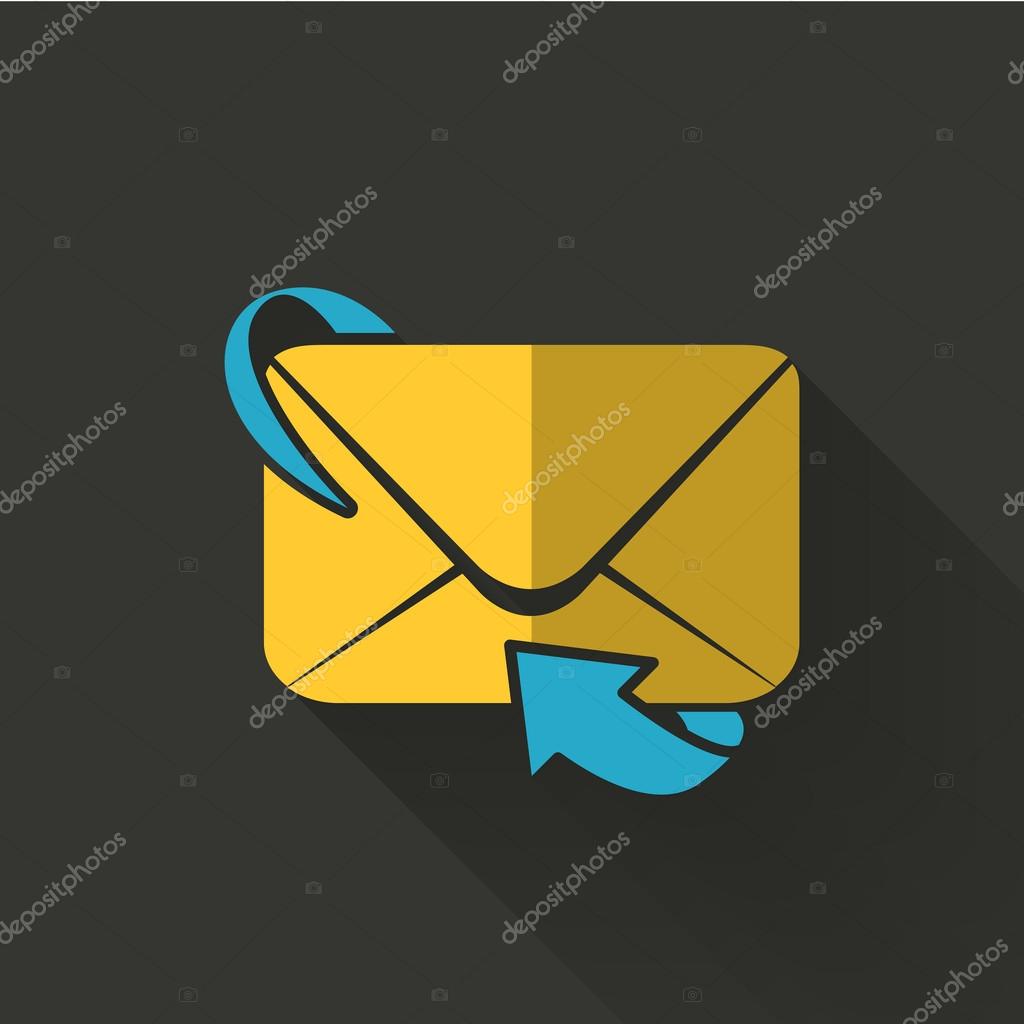 Colorful flat design email forwarding icon Stock Vector Image by ...