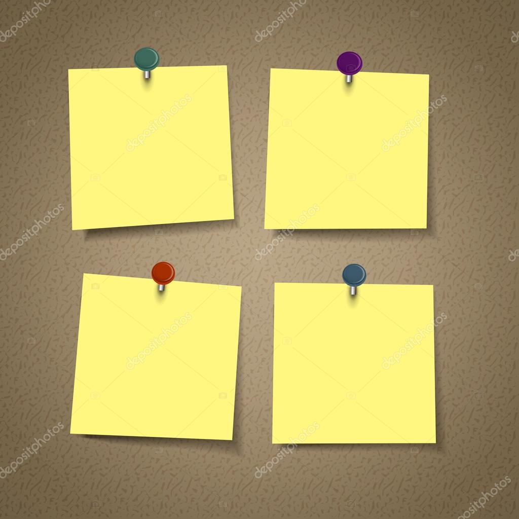 Blank yellow reminder sticky note Stock Vector Image by ©kchungtw #55648939