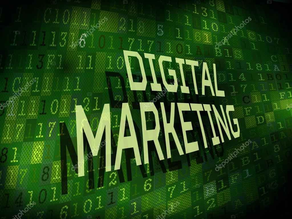 Digital marketing words isolated on digital background Stock Vector ...