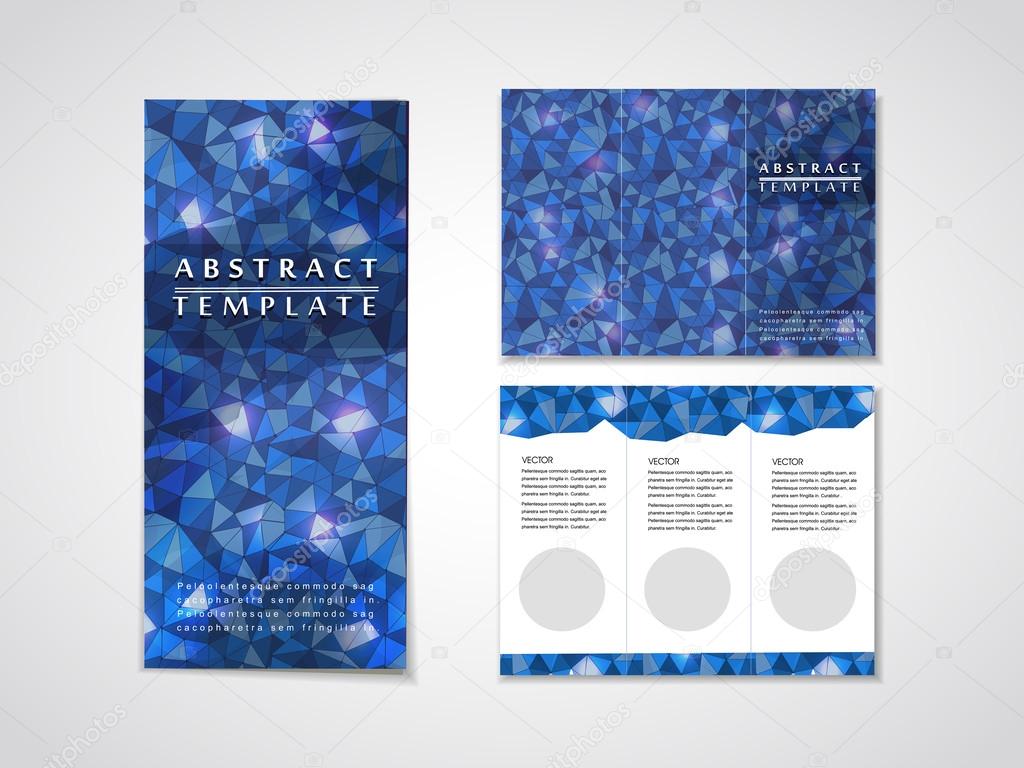 Blue mosaic background design for tri-fold brochure Stock Vector Image ...