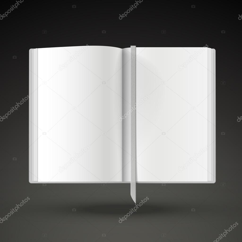 Blank open book template Stock Vector by ©kchungtw 56732359