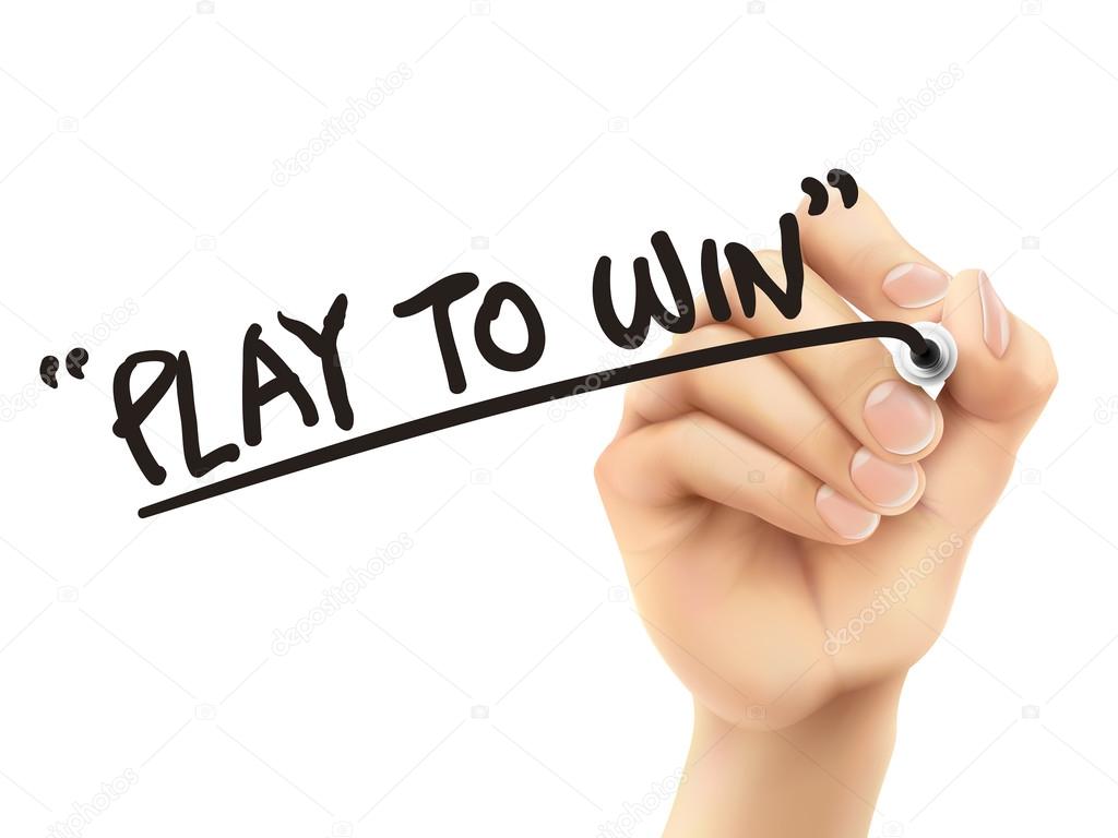 Play to win words written by 3d hand Stock Vector Image by ©kchungtw ...