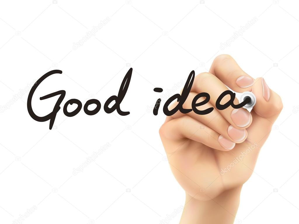 Good idea words written by 3d hand Stock Vector Image by ©kchungtw ...