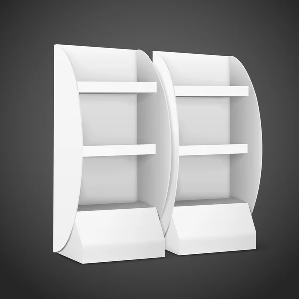 White Empty Displays With Shelves Products. Stock Vector Image by ...