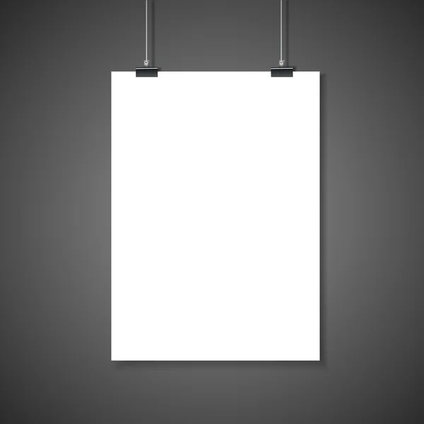 Blank poster paper on white background Stock Vector Image by ©kchungtw ...