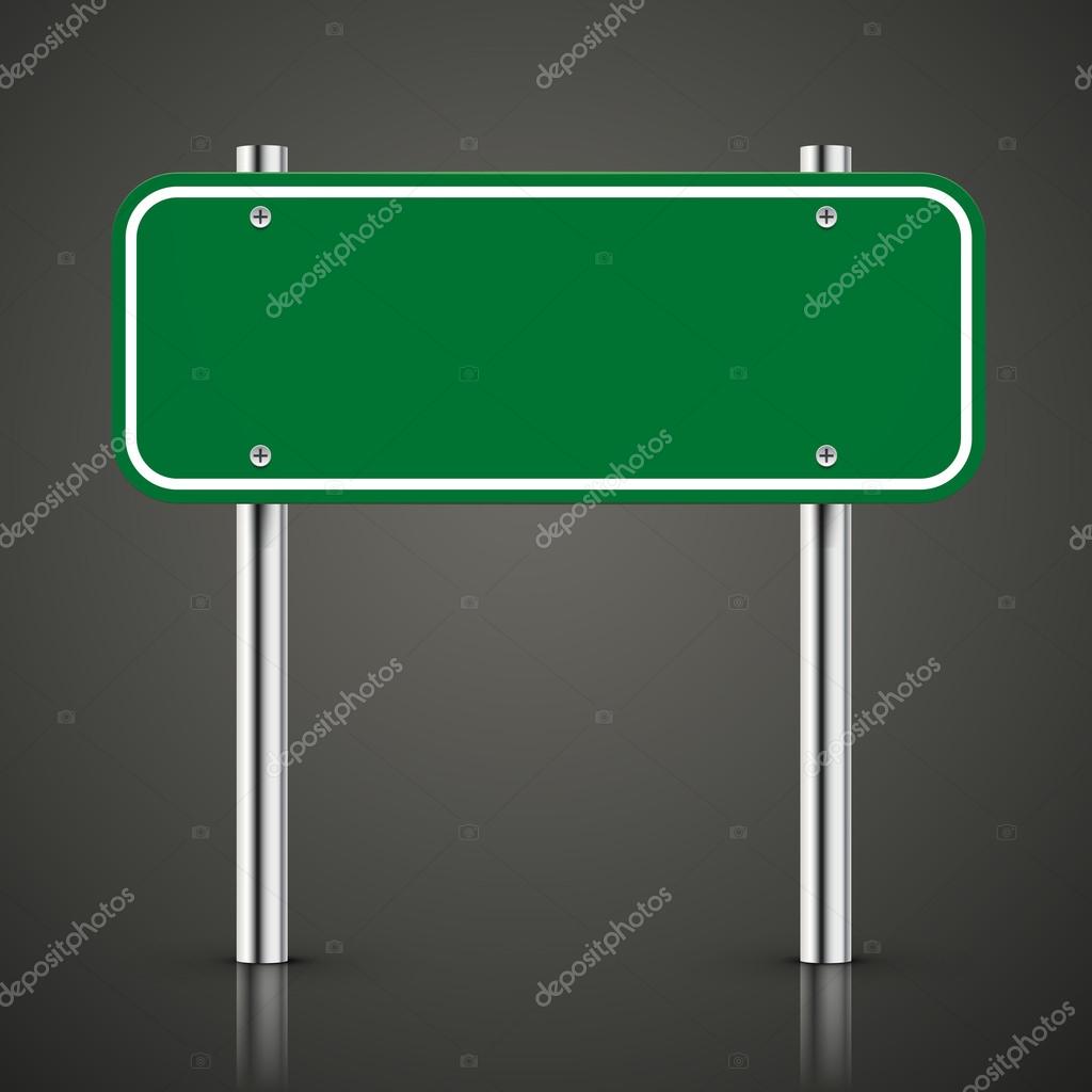 3d blank green traffic road sign Stock Vector Image by ©kchungtw #57980263