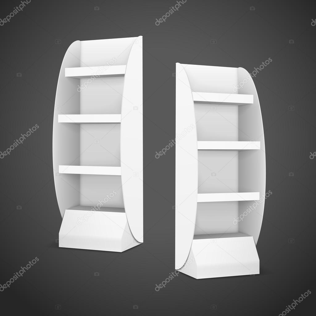 pantallas en blanco con estantes 2024