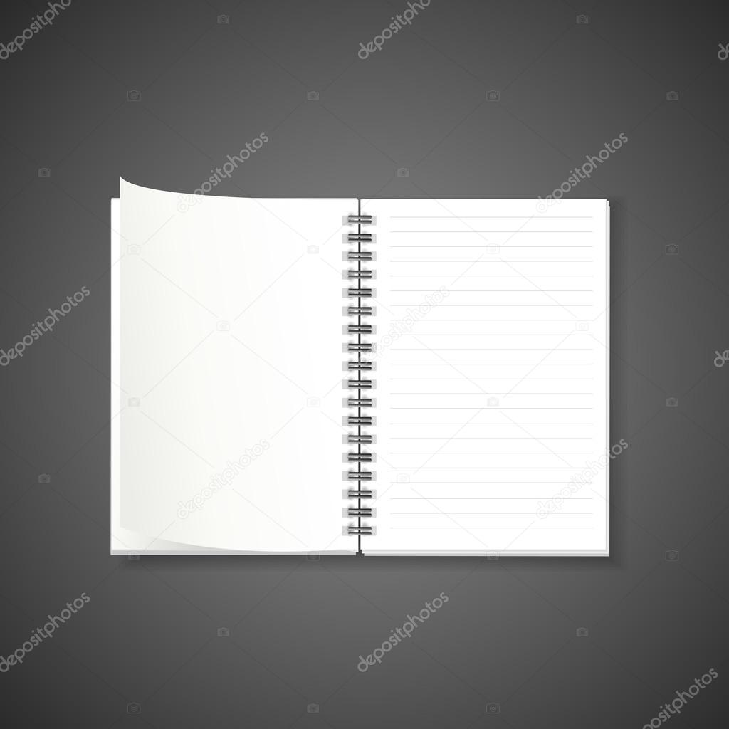 Blank note book Stock Vector Image by ©kchungtw #57983283
