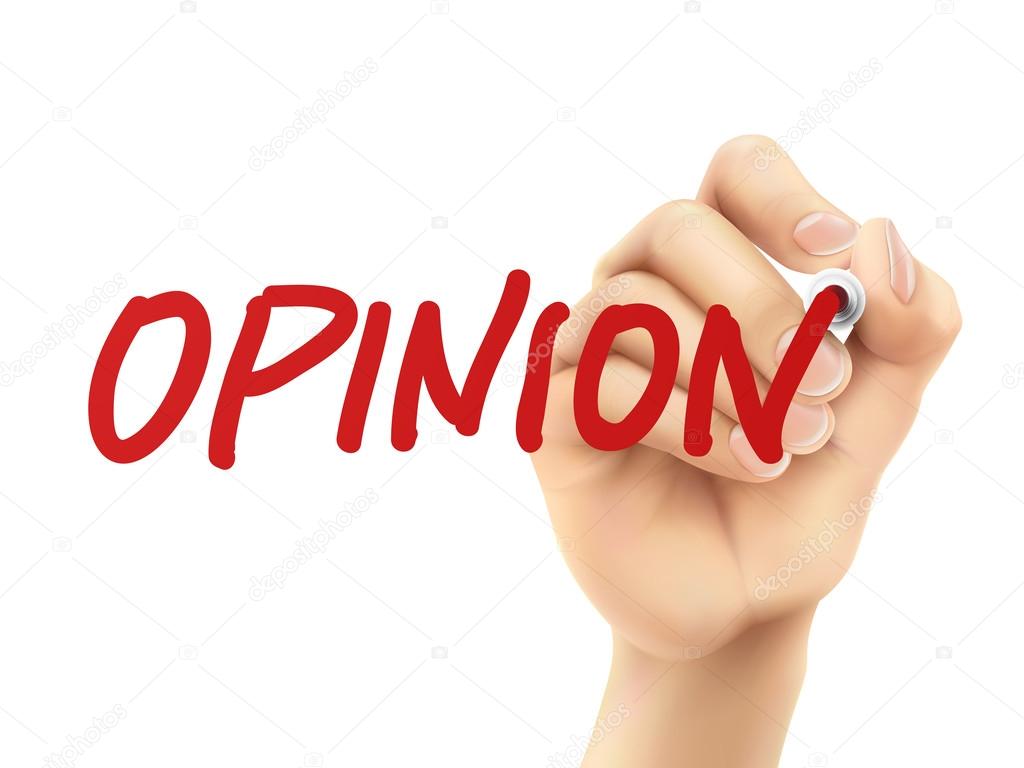 Palabra de opinión escrita a mano Vector de stock por ©kchungtw 58133411