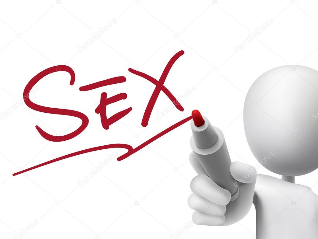 Sex Word Written By 3d Man Stock Vector Image By ©kchungtw 58844077 0213