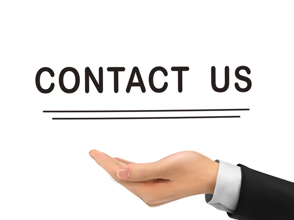 3d hand holding contact us icon Stock Vector by ©kchungtw 62794857