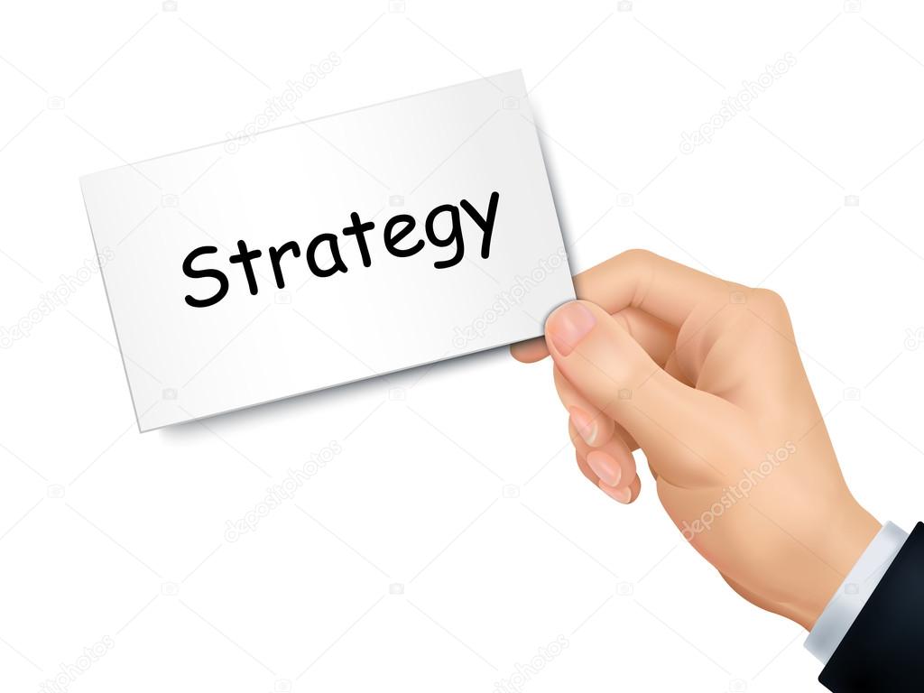 Strategy card in hand Stock Vector Image by ©kchungtw #59576853