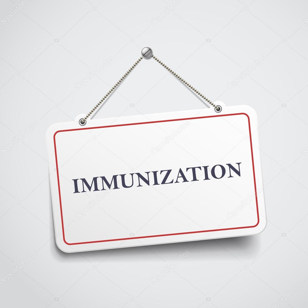 Immunization hanging sign Stock Vector by ©kchungtw 60505245