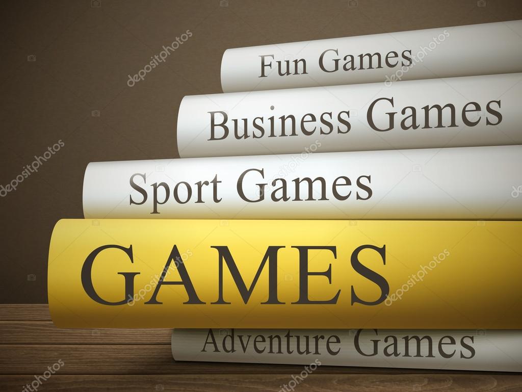 Stack of books with games concept Stock Vector by ©kchungtw 61132781
