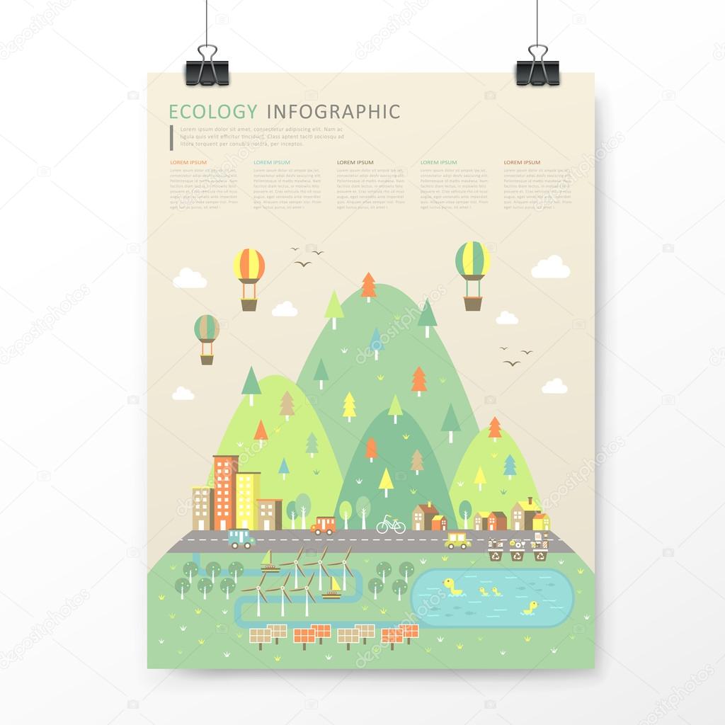 Lovely town scenery infographic template — Stock Vector © kchungtw ...