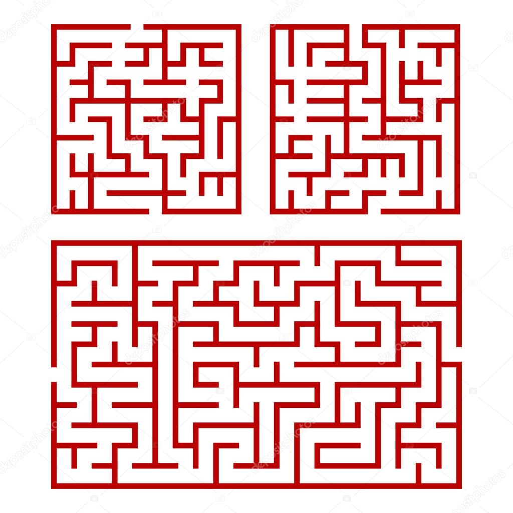Ilustración del conjunto de laberinto Vector de stock #61676951 de ...