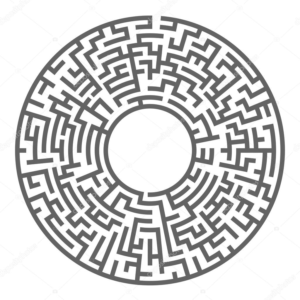 Illustration of round maze Stock Vector Image by ©kchungtw #61677031