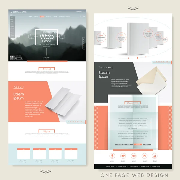 One page website template design Stock Vector Image by ©kchungtw #59274043