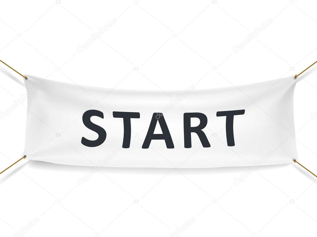Start white banner Stock Vector Image by ©kchungtw #63569453