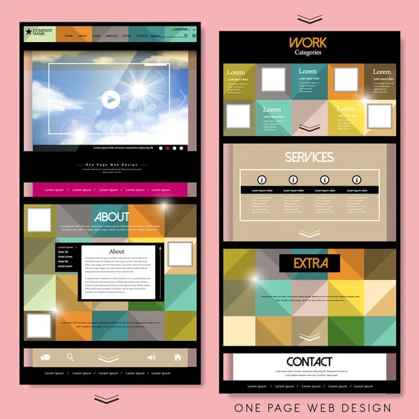 Creative one page website template design Stock Vector Image by ...