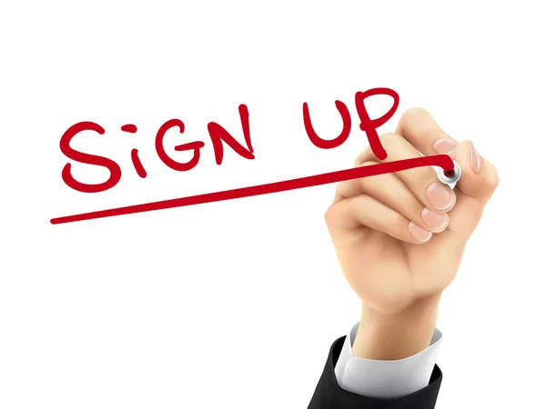 Sign up words written by hand Stock Vector by ©kchungtw 64276419