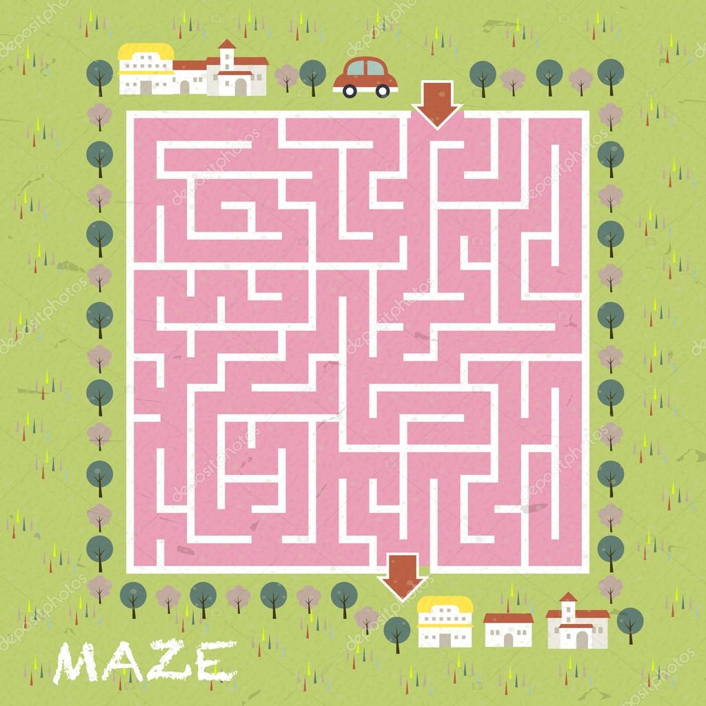 Adorable square labyrinth Stock Vector Image by ©kchungtw #67401021