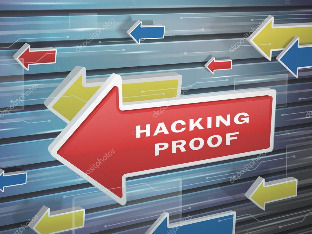 Moving red arrow of hacking proof words Stock Vector Image by ©kchungtw ...