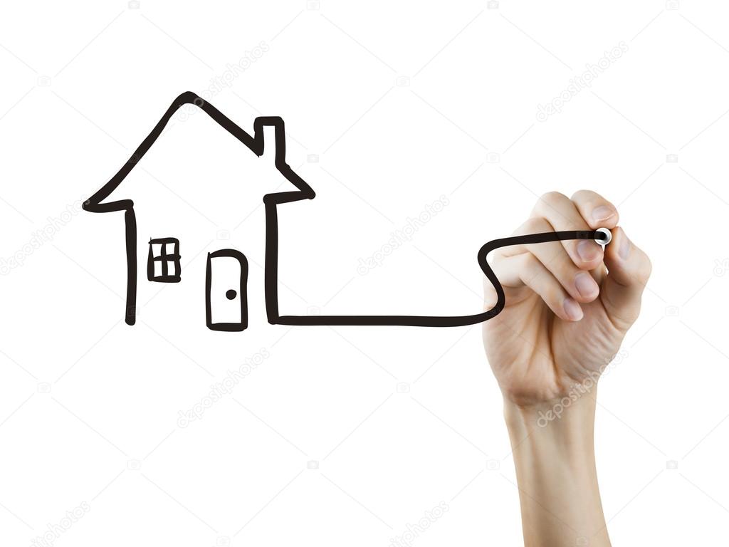 Abstract house drawn by hand Stock Photo by ©kchungtw 70241857