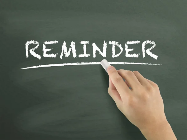 Reminder word written by hand - Stock Image - Everypixel