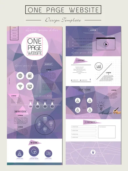 Trendy one page website template design Stock Vector Image by ©kchungtw ...
