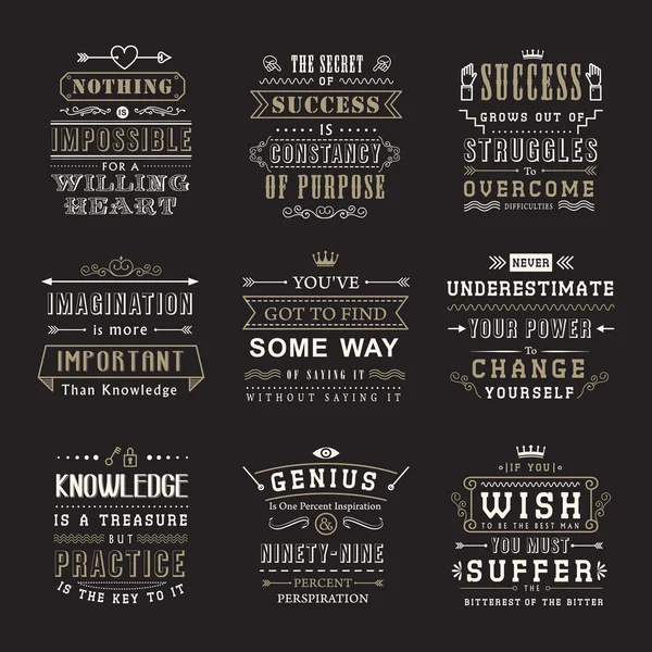 Motivational and inspirational quotes set Stock Vector Image by ...
