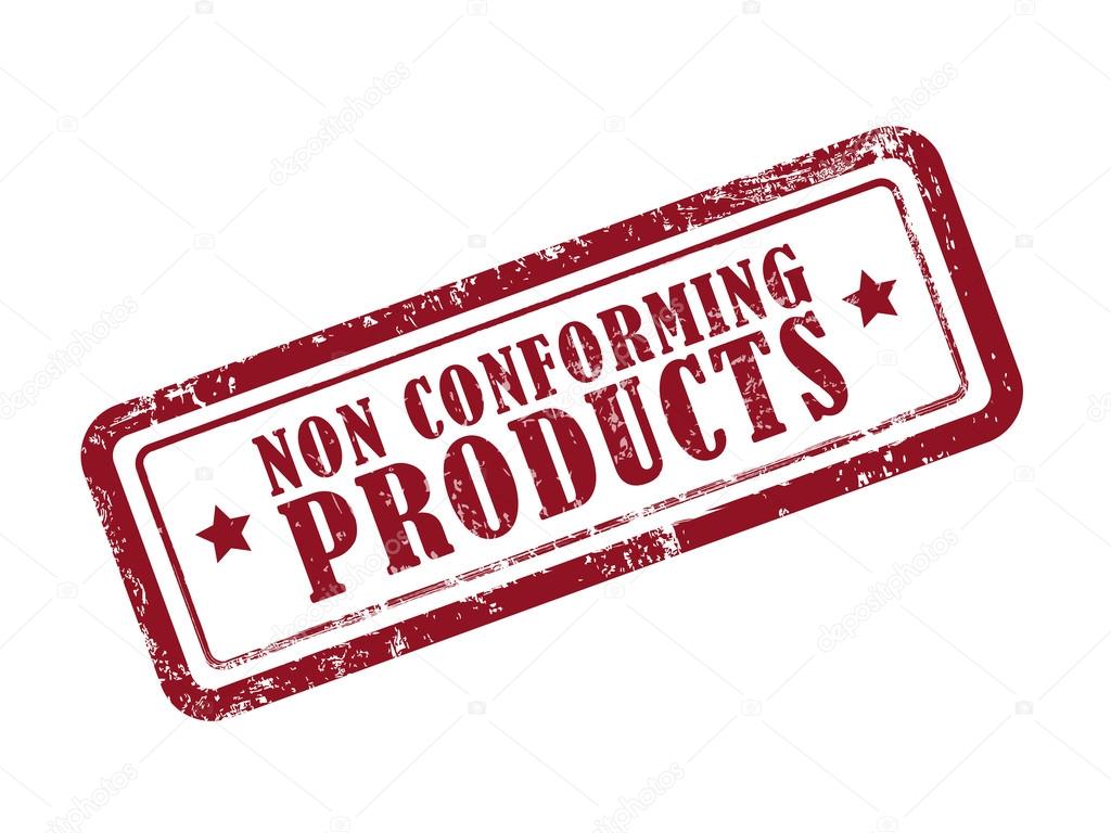 Sellos de productos no conformes en rojo Vector de stock por ©kchungtw ...