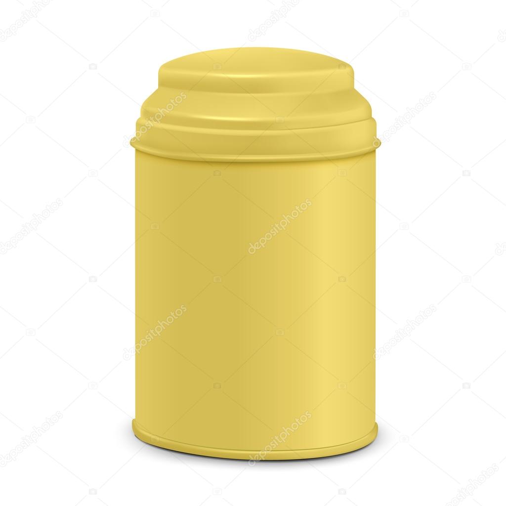 Yellow round tin packaging Stock Vector by ©kchungtw 73250553