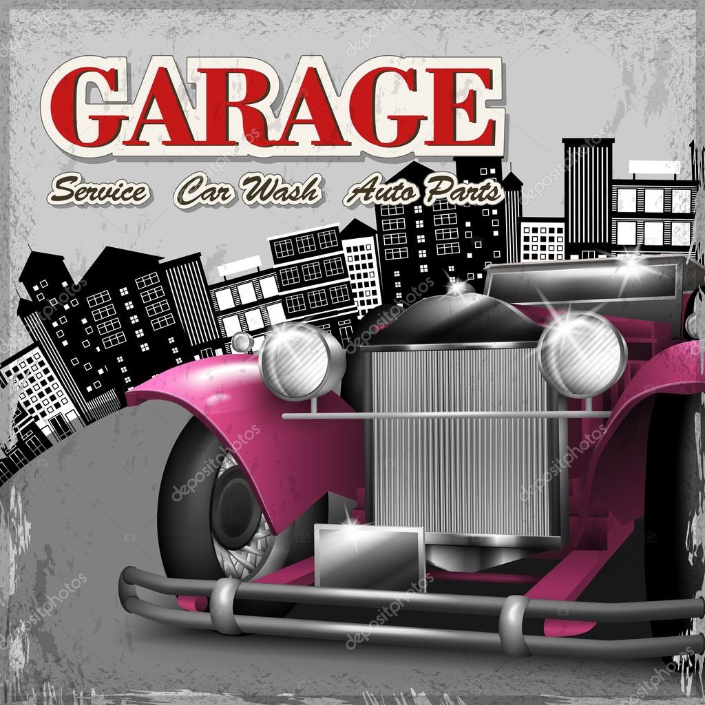 Classic pink car design poster Stock Vector Image by ©kchungtw #78192164