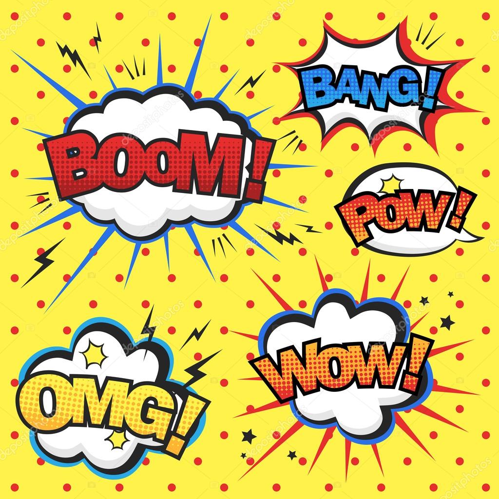 Attractive comic sound effect set Stock Vector Image by ©kchungtw #78662900