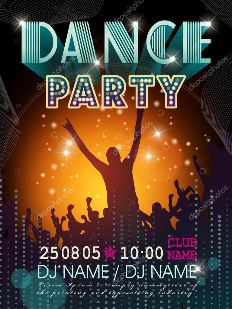 Modern dance party poster design Stock Vector Image by ©kchungtw #78769510