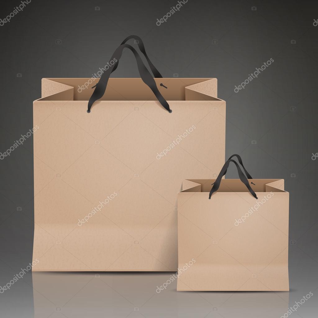 Kraft paper bags set Stock Vector Image by ©kchungtw #80503690