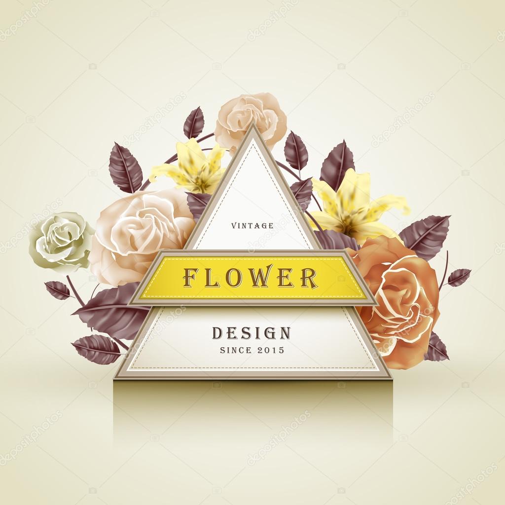 Retro floral frame design — Stock Vector © kchungtw #83646066