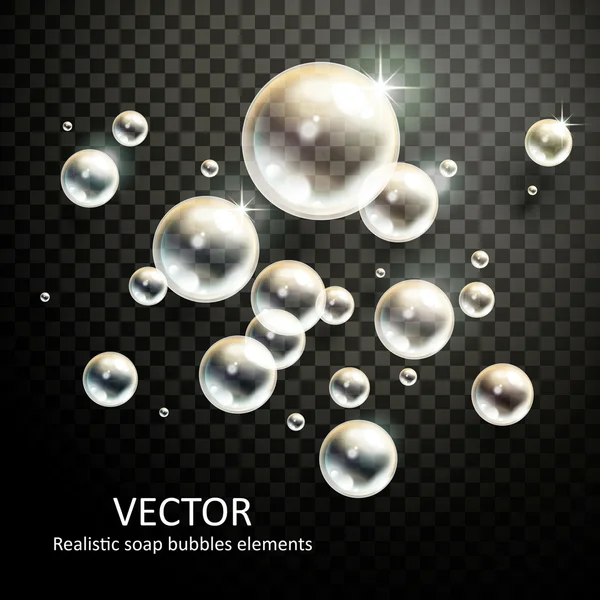 Realistic bubbles collection — Stock Vector © kchungtw #90244152