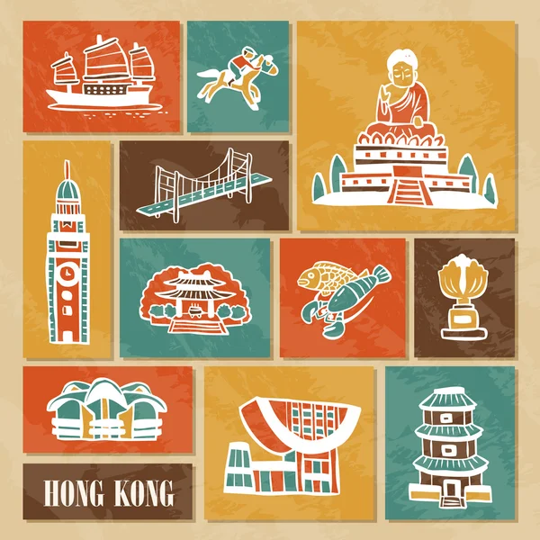 Hong Kong travel map Stock Vector by ©kchungtw 88023058