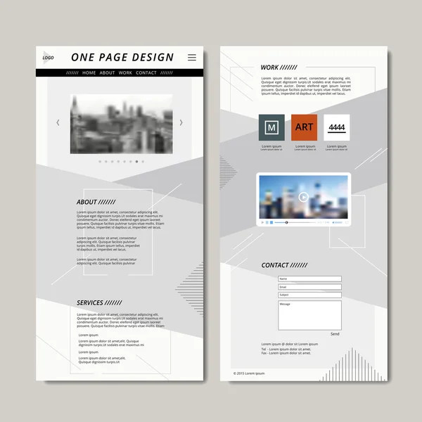 Modern one page web design Stock Vector Image by ©kchungtw #90247152