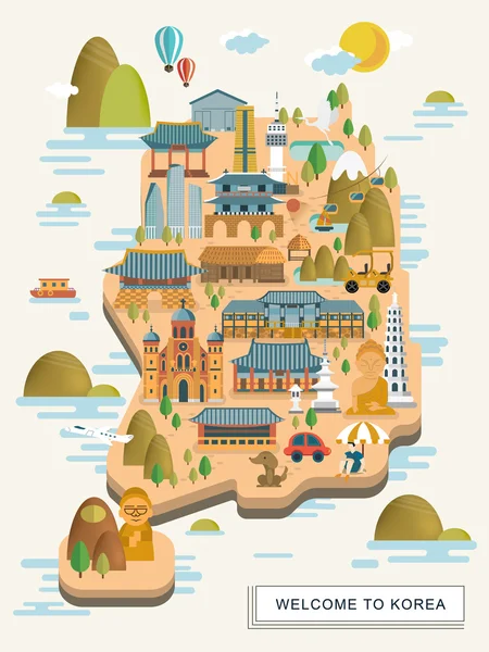 Korea map Vector Images, Royalty-free Korea map Vectors | Depositphotos®