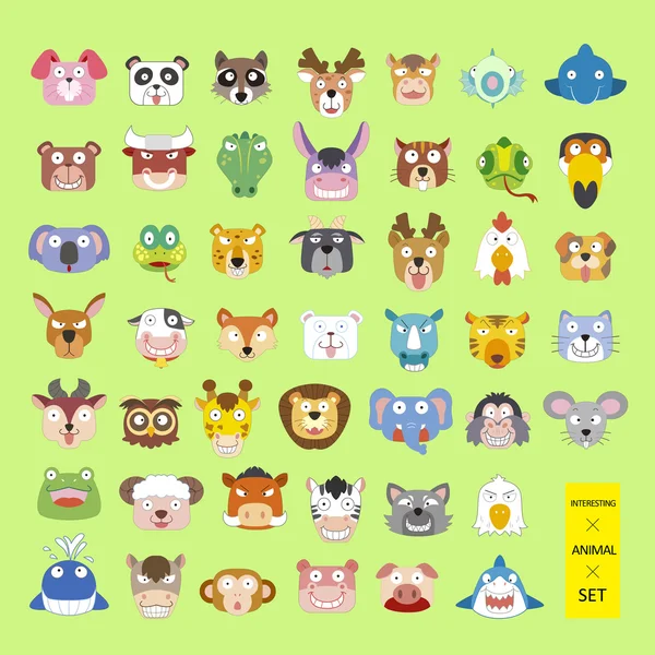 Vector Illustration Animals Cartoons Collection Stock Vector Image by ...