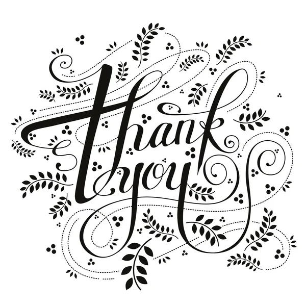 Thank you calligraphy design Stock Vector by ©kchungtw 96802024