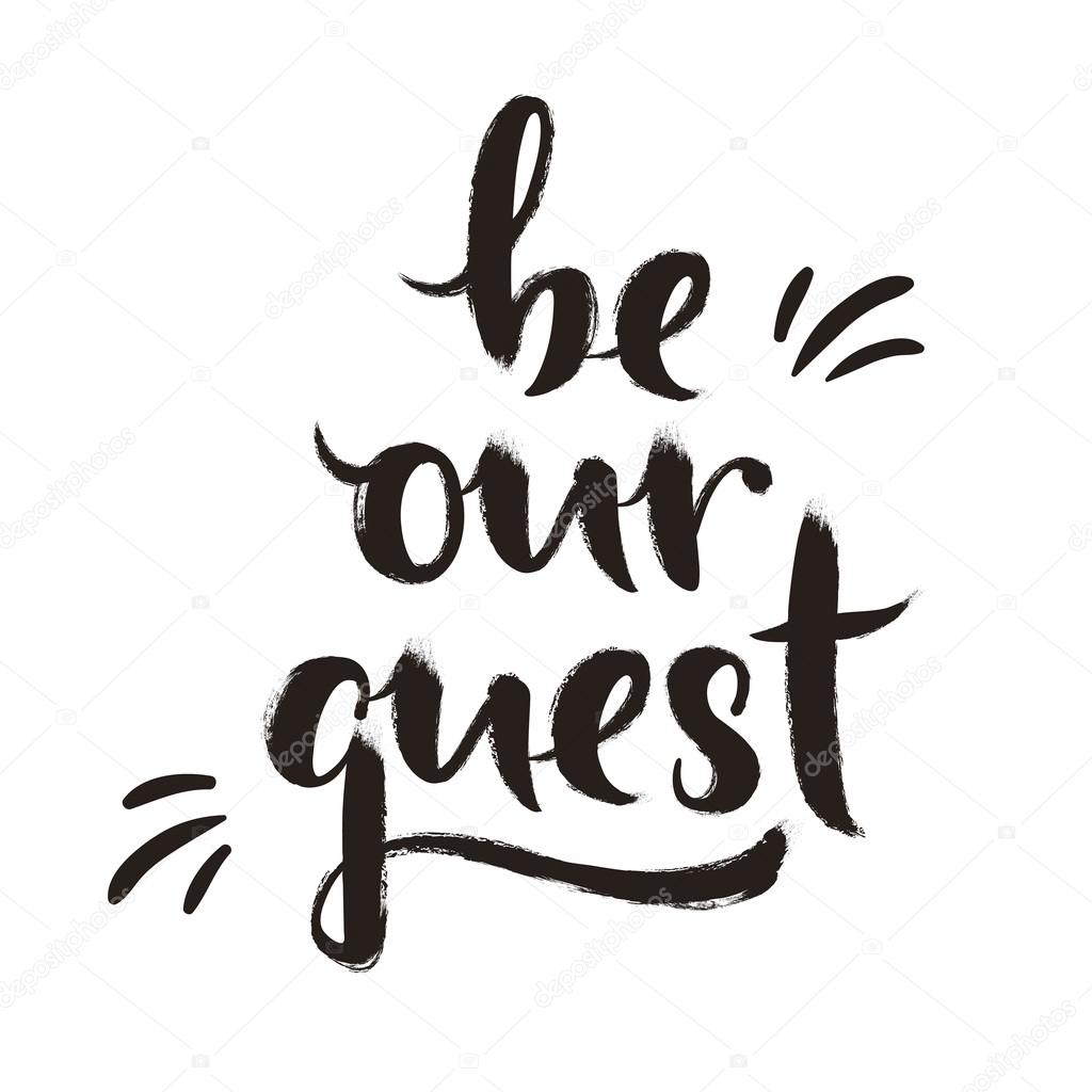 Be Our Guest Calligraphy Design — Stock Vector © Kchungtw 96801966